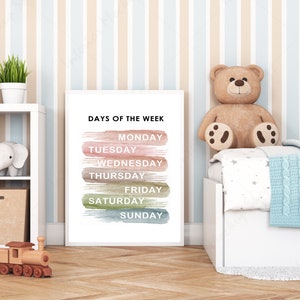 Days of the Week Printable, Montessori Education, Classroom Decor ...