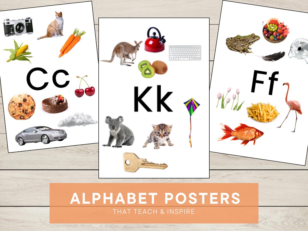 Montessori ABC Alphabet Poster Set Printable | Preschool & Toddler ...