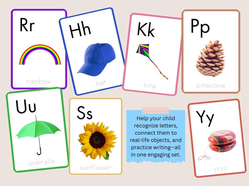 Alphabet Flashcards, ABC Tracing Flashcards, Montessori ABC Cards, ABC ...