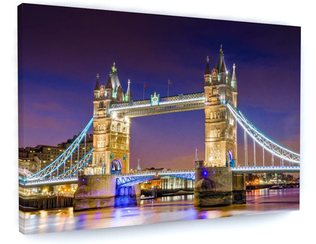 London Bridge Skyline City Framed Canvas Picture Print Wall Art #5044 ...