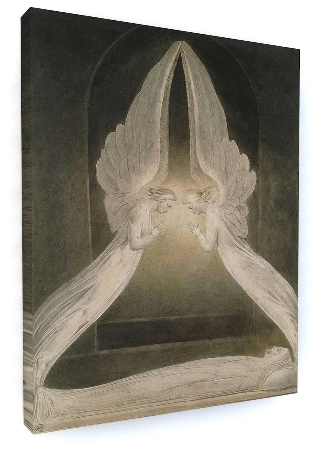 William Blake Christ Sepulchre Angel Framed Canvas Picture Print Wall ...