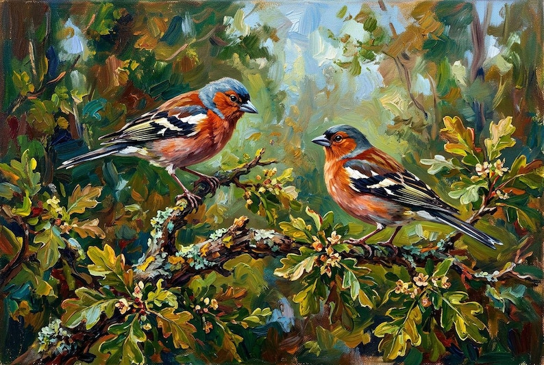Chaffinch Bird Canvas Picture Print Framed Wall Art - Etsy UK