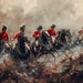 Battle of Waterloo Cavalry Canvas Picture Print Framed Wall Art ...