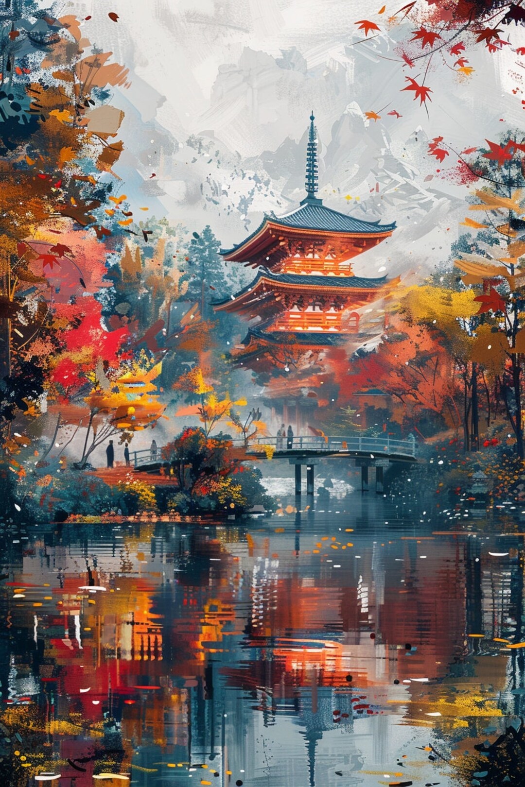 Japanese Zen Garden Temple Canvas Picture Print Framed Wall Art - Etsy UK