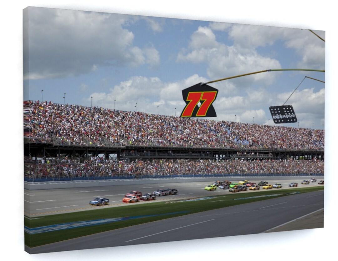 Nascar Racetrack Car Racing Framed Canvas Picture Print Wall - Etsy