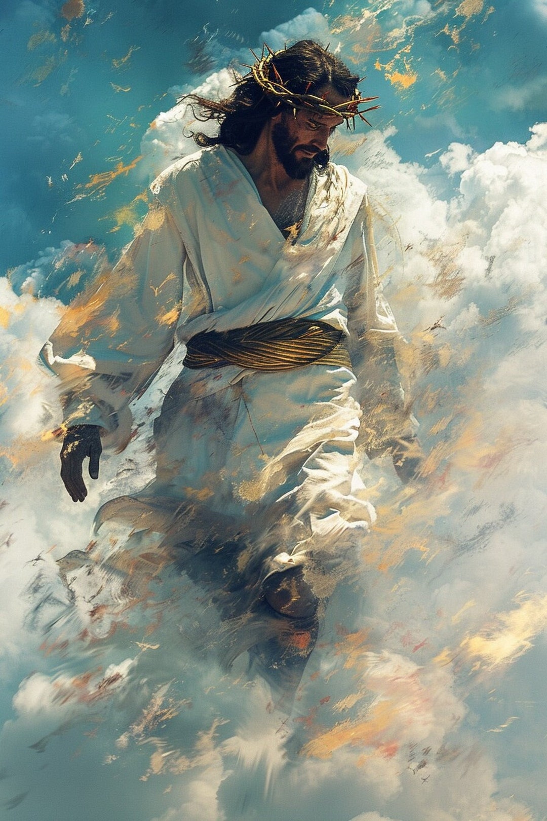 Jesus Christ Religious Canvas Picture Print Framed Wall Art - Etsy UK