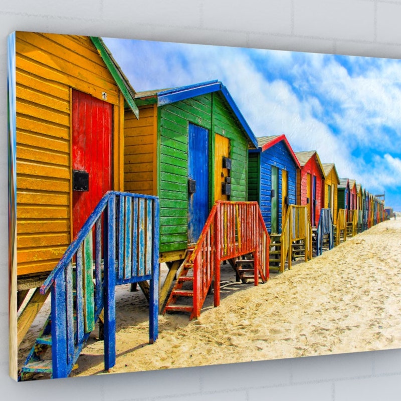 Beach Hut in Frame - Etsy UK