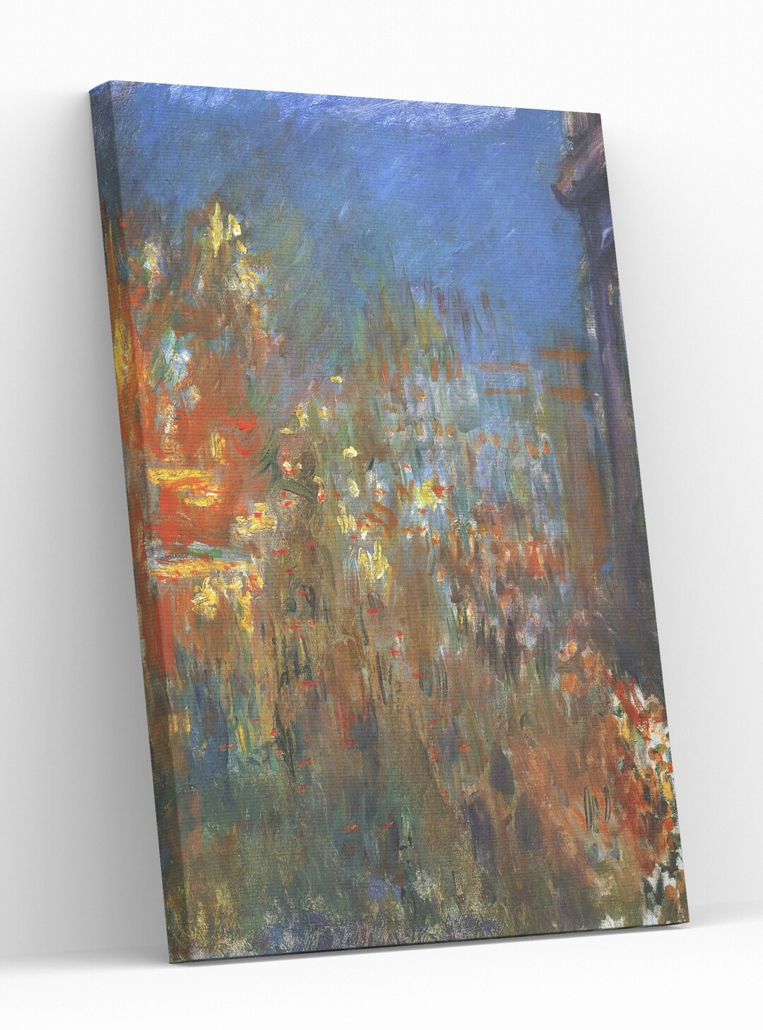 Claude Monet Leicester Square at Night Framed Canvas Picture Print Wall ...