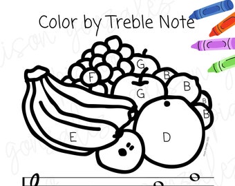 Taco BASS Clef Notes Color by Number- Learn the Bass Clef Notes. Piano ...