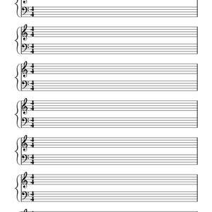 Blank Sheet Music: Printable Staff Paper (digital Download) - Etsy