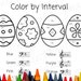 Easter Eggs Color by Number- PIANO LESSONS Tool Learn Musical Harmonic ...