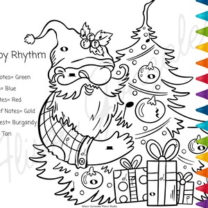 PRIMER LEVEL 1 Rhythm Gnome Color by Number Music Piano Lessons Tool ...