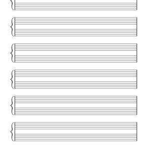 Blank Sheet Music: Printable Staff Paper (digital Download) - Etsy