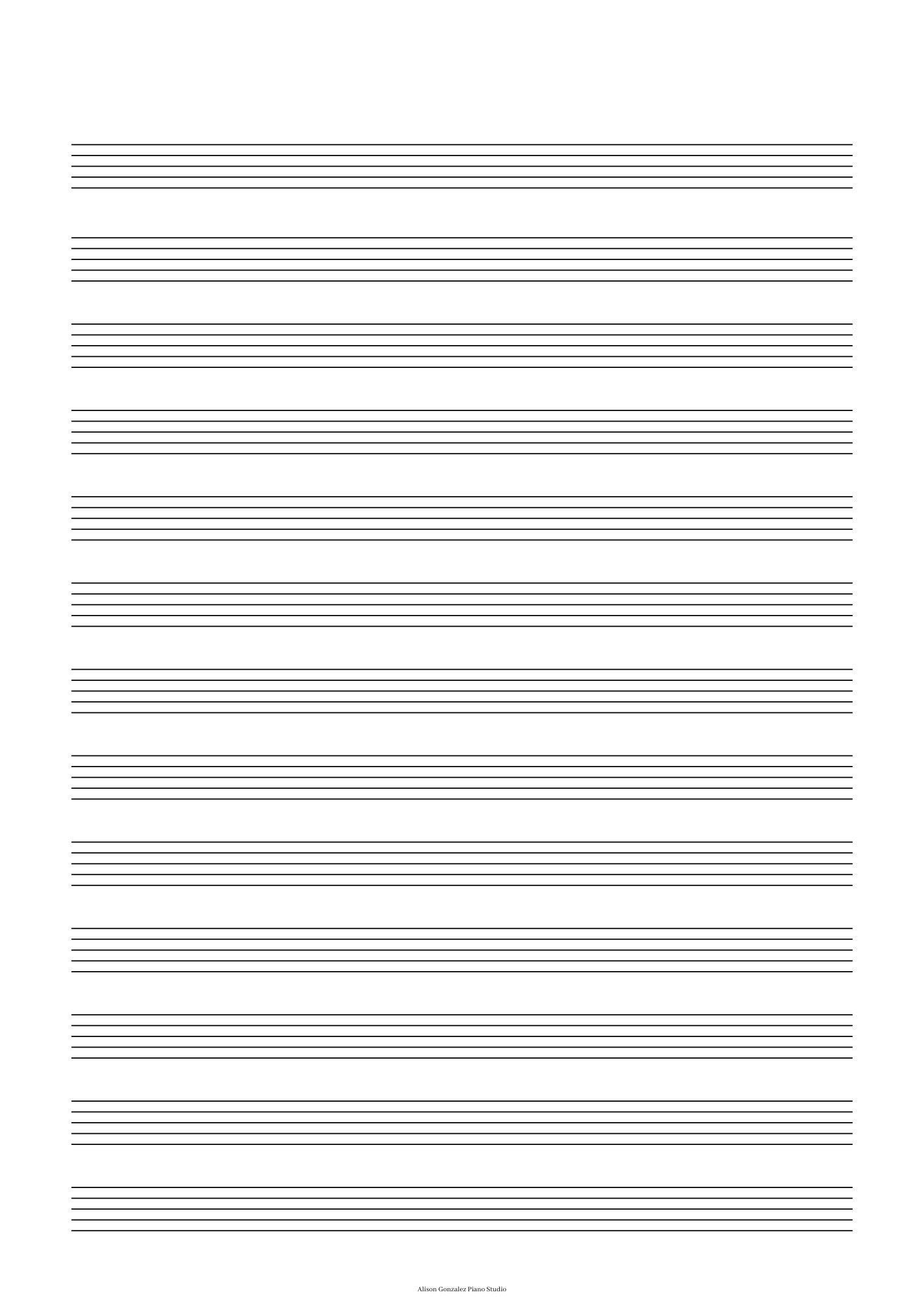 Blank SHEET MUSIC Writing Music, Digital Download Printable Music ...