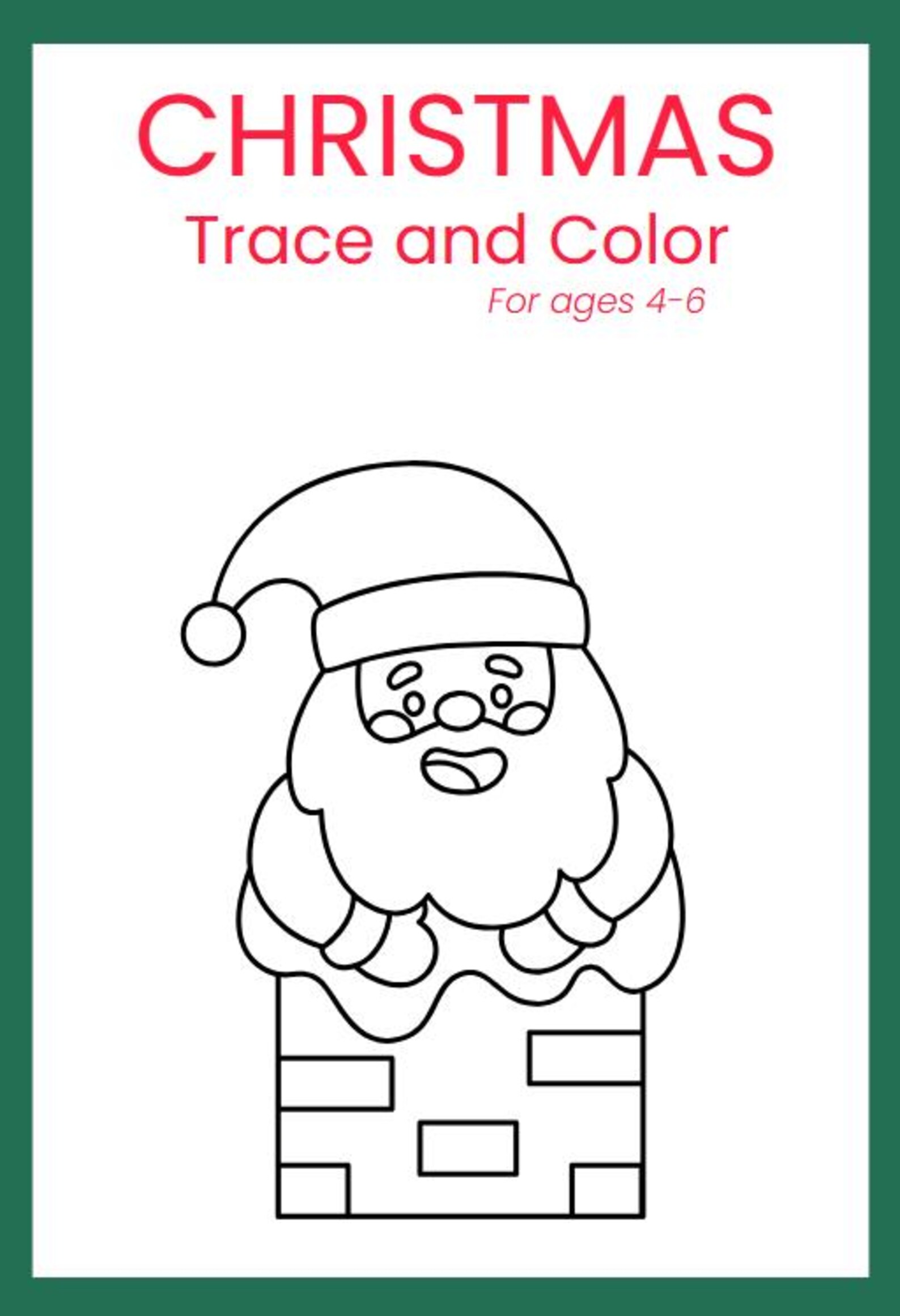Green Fun Christmas Tracing & Coloring Book | Holiday Printable for ...