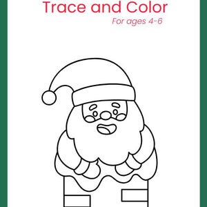 Green Fun Christmas Tracing & Coloring Book | Holiday Printable for ...