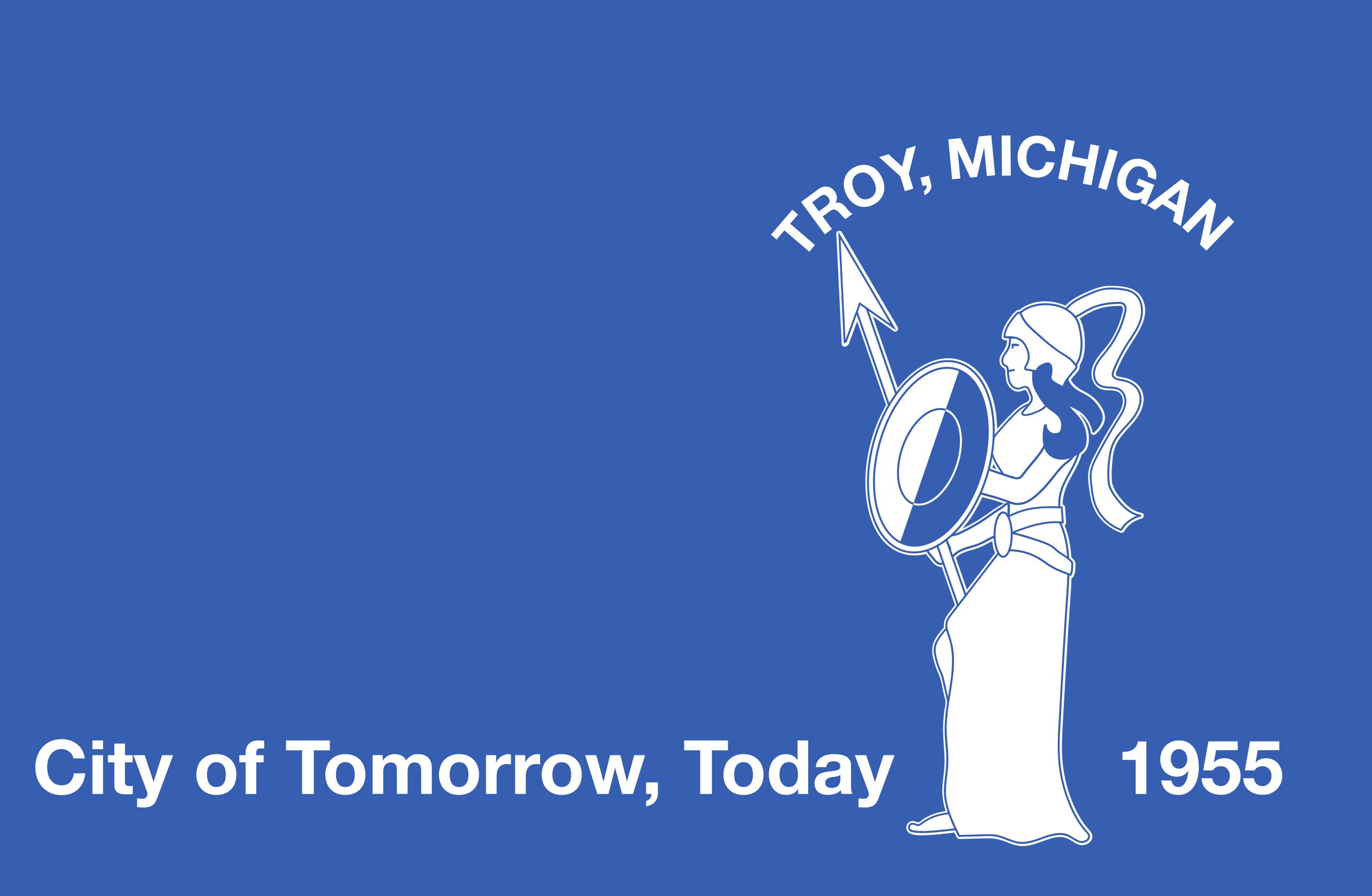 Flag of Troy Michigan USA STICKER Die-Cut Vinyl Decal | Etsy