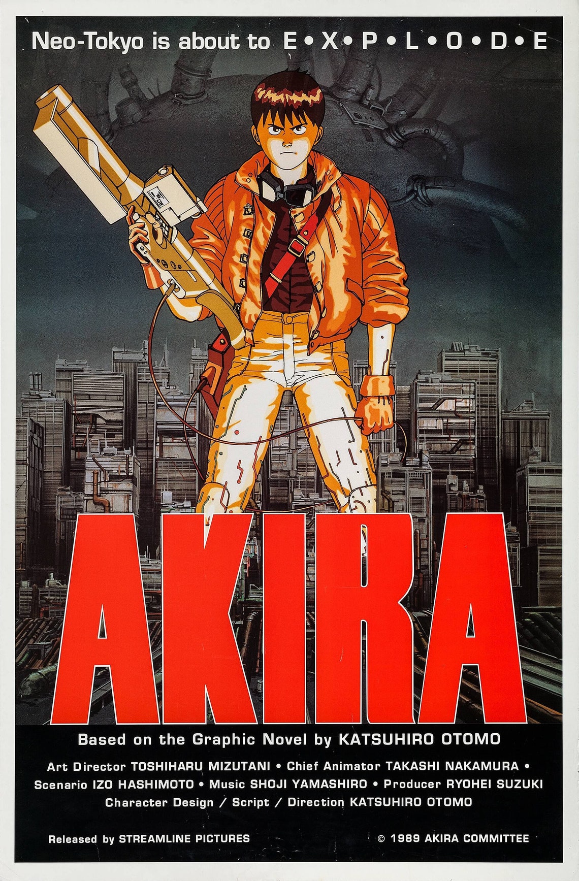 Akira 1988 Movie Poster STICKER Die-Cut Vinyl Decal | Etsy