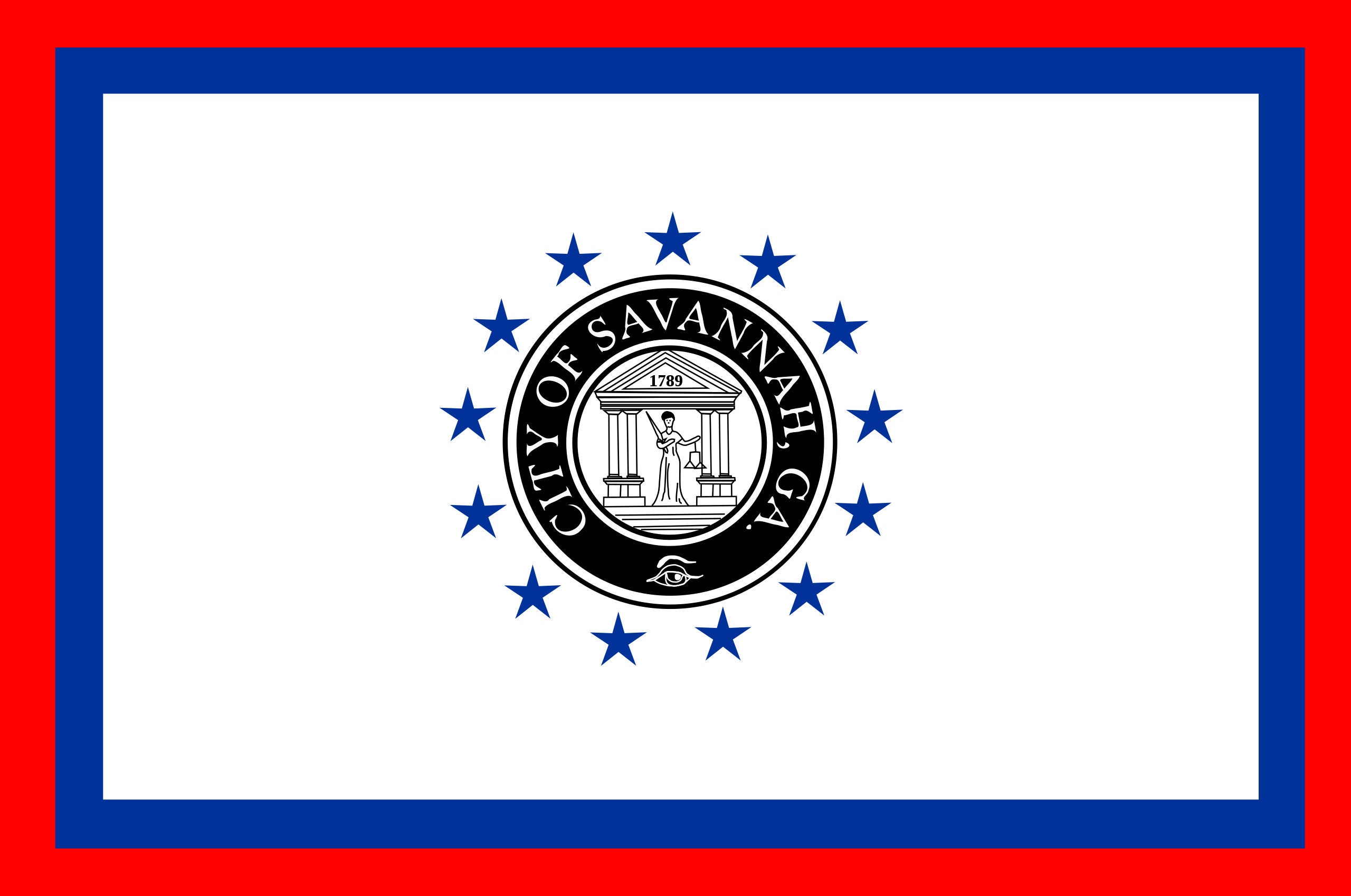 Flag of Savannah Georgia USA STICKER Die-Cut Vinyl Decal | Etsy