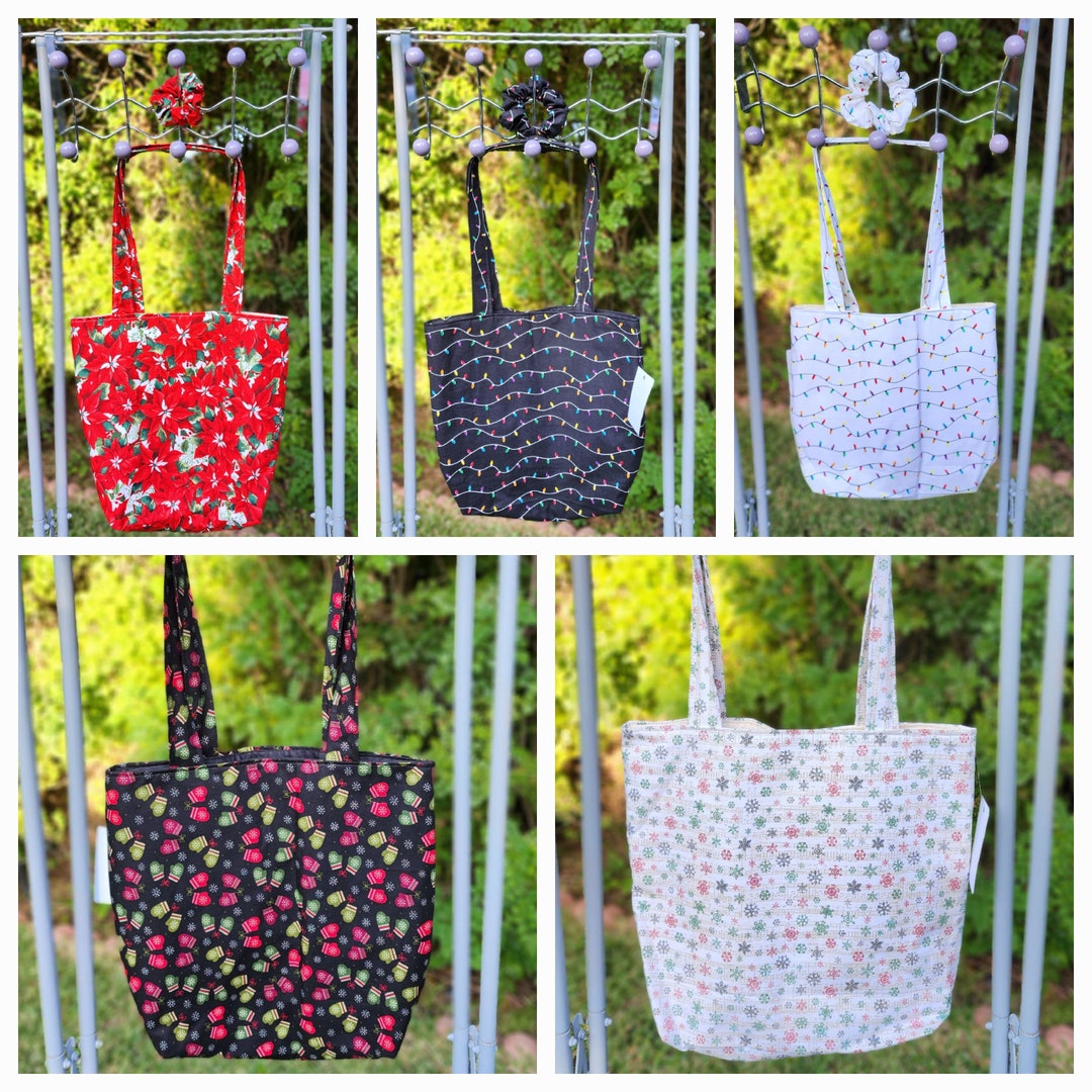 Christmas Tote Bags / Holiday Tote Bags Free Shipping - Etsy
