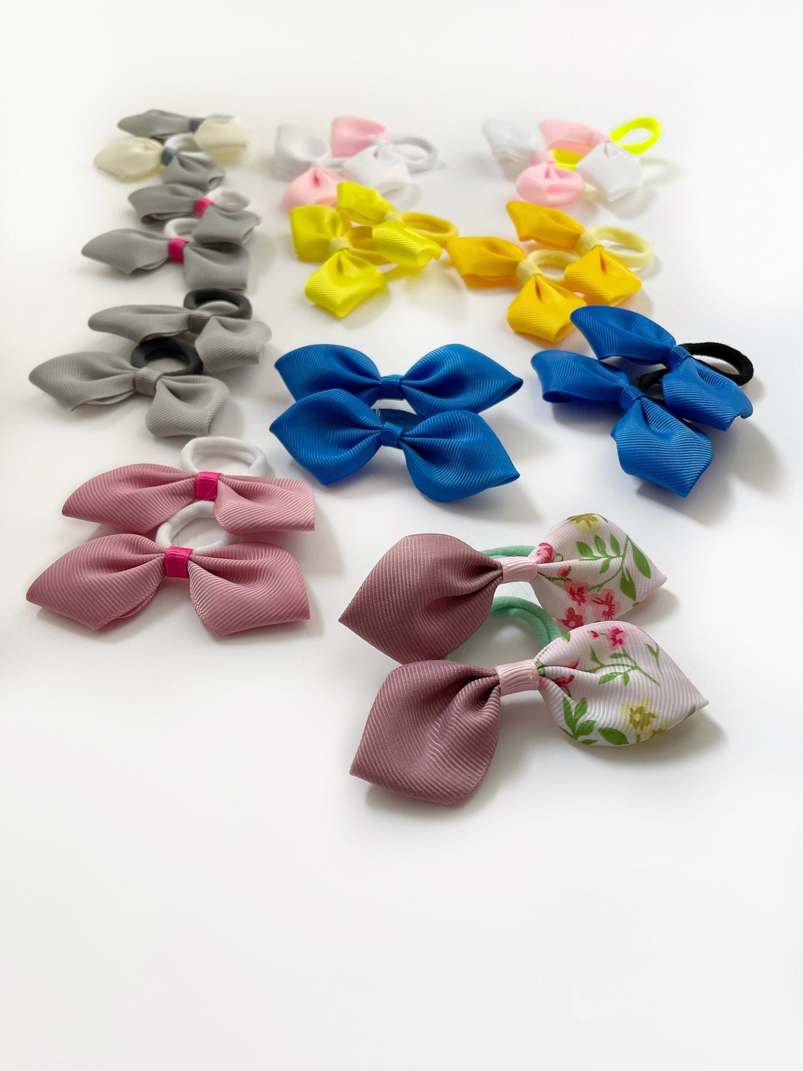 Bow Mini Hair Ties, Hair Bow Elastic, Mini Hair Bands, Tiny Hair Bands ...