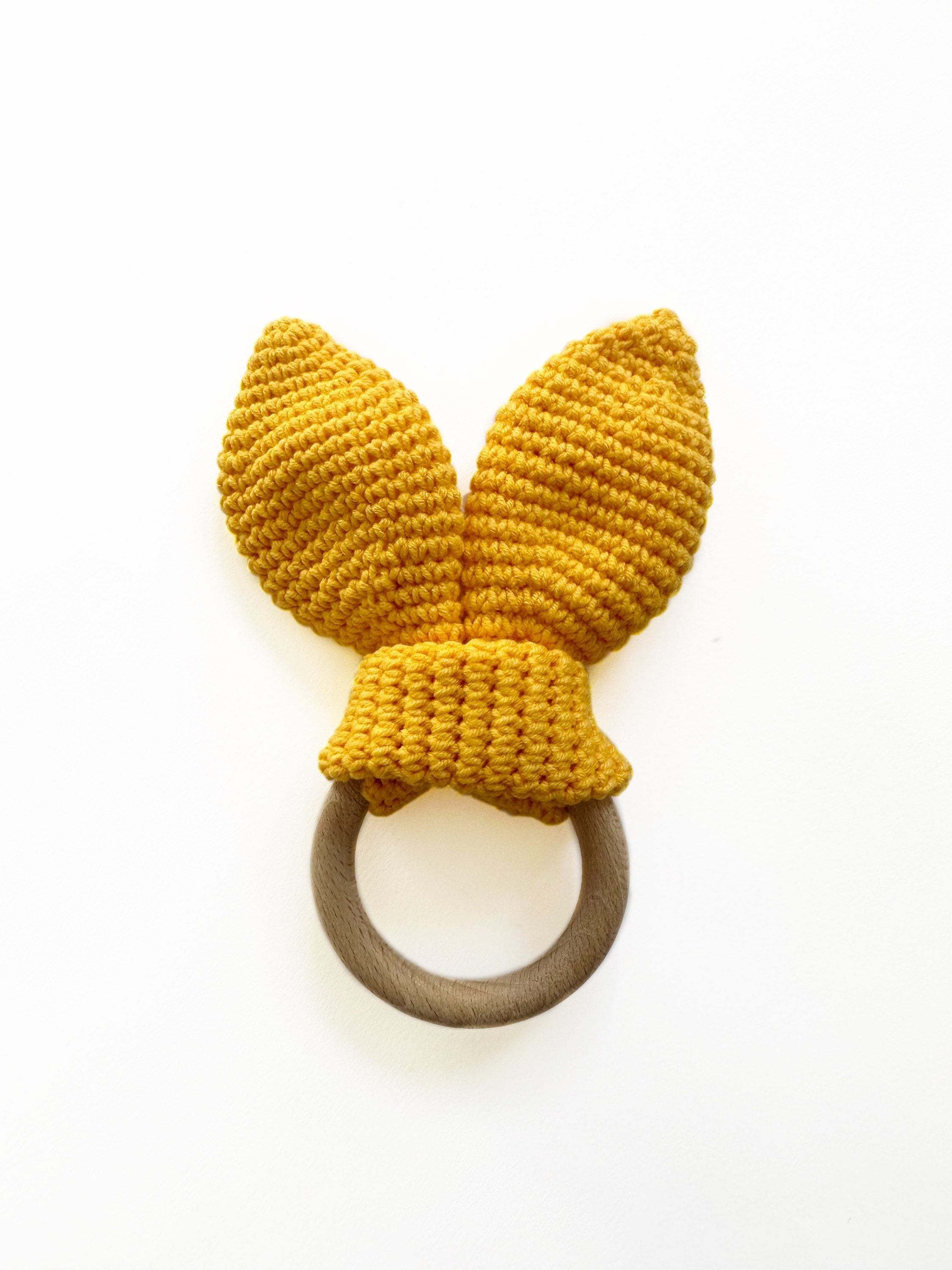 CROCHET PATTERN Baby Teether, Crochet Bunny Ear Teether, Crochet Bunny ...