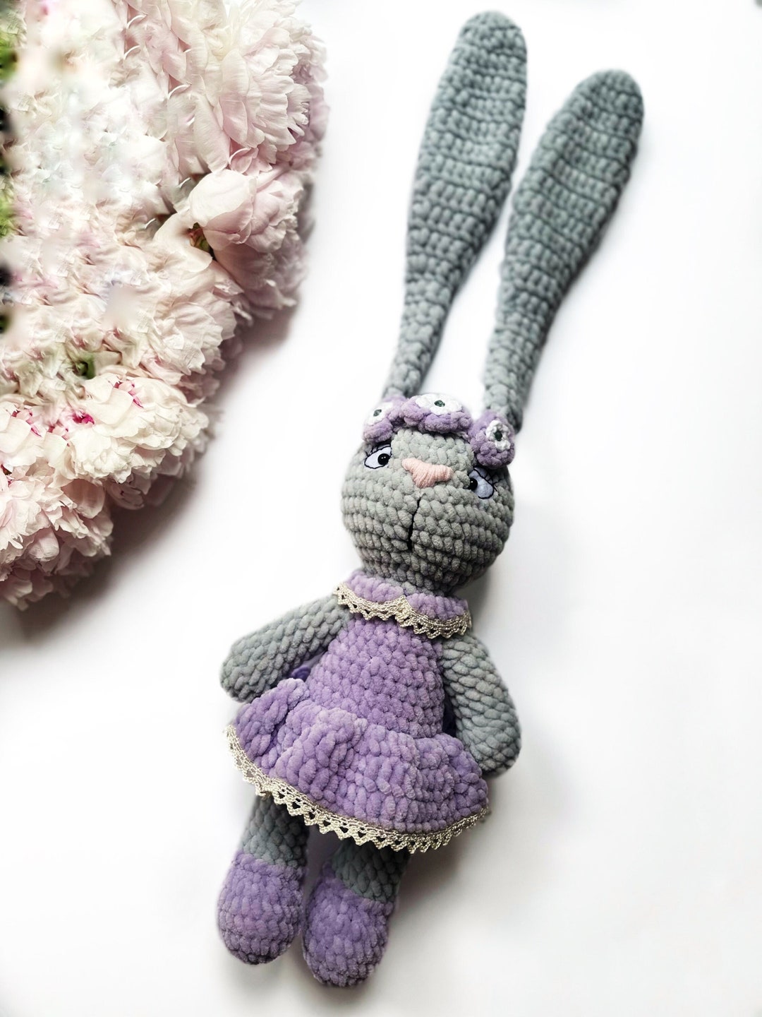 Crochet Bunny Rabbit Amigurumi, Plush Bunny Rabbit Toy, Handmade ...