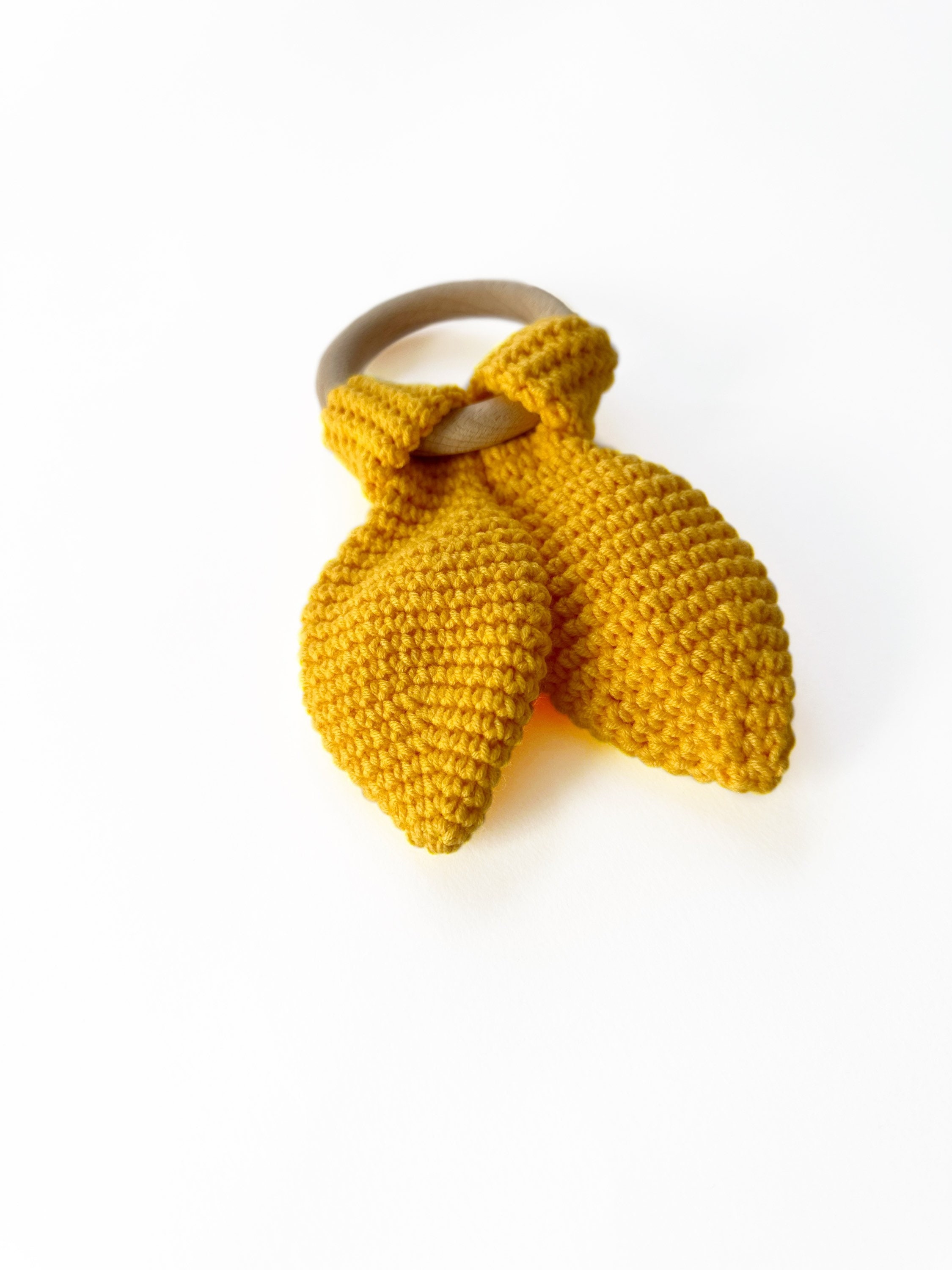 CROCHET PATTERN Baby Teether, Crochet Bunny Ear Teether, Crochet Bunny ...