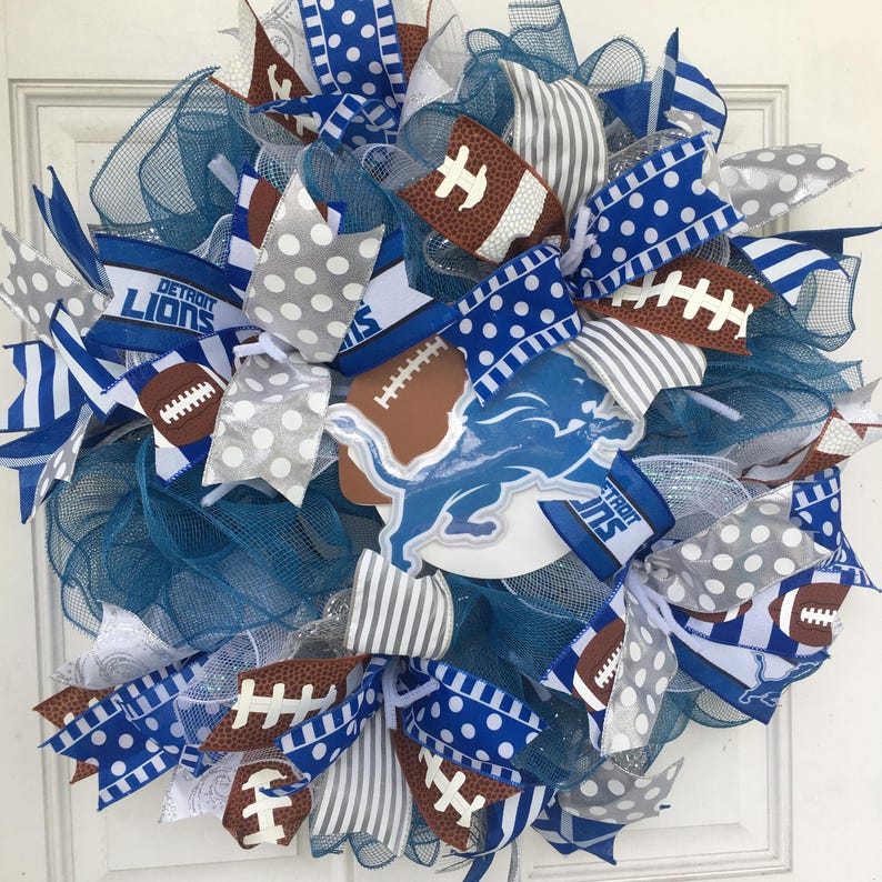 Detroit Football Wreath - Etsy