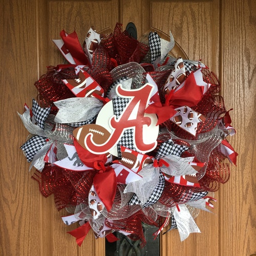 Alabama Wreath University of Alabama Wreath Crimson Tide - Etsy