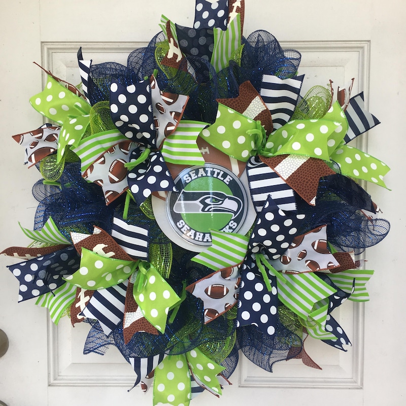 Seahawks Door Wreath - Etsy