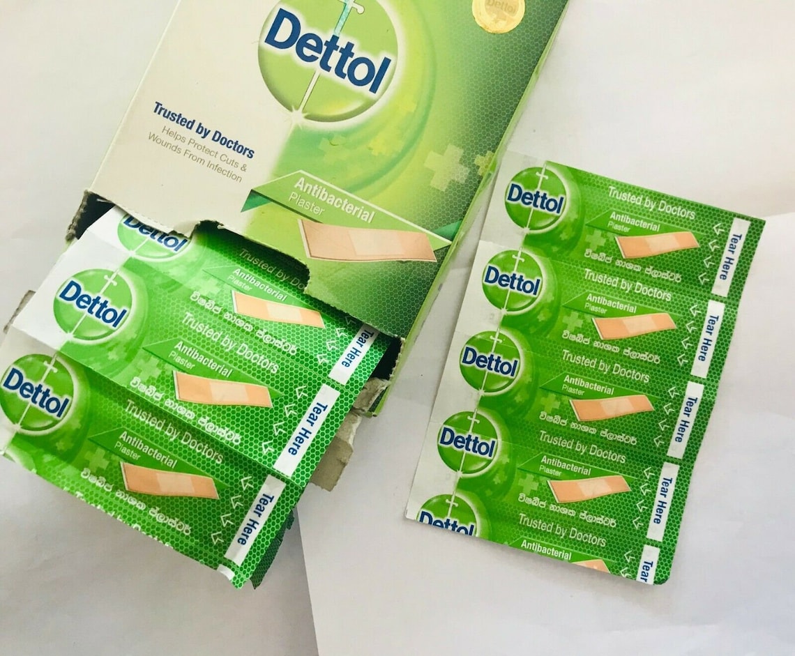 Dettol Medicated Anti-Bacterial Plasters For Broken Skin | Etsy