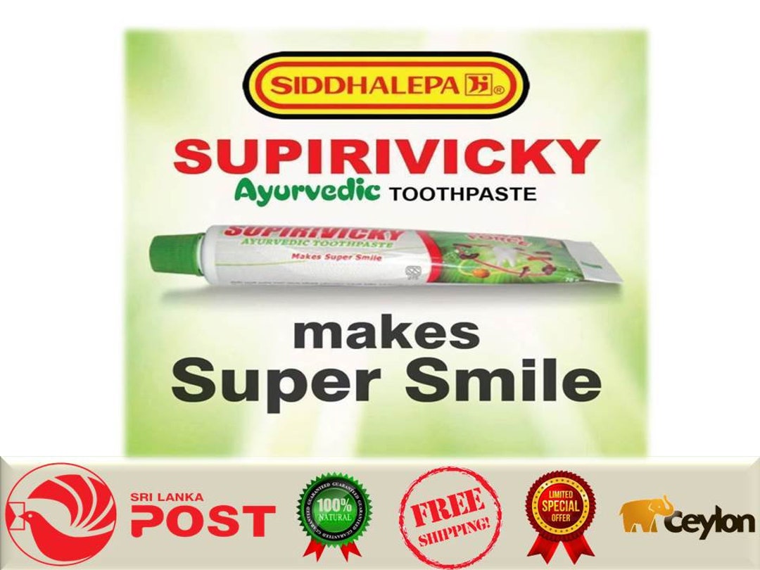 Siddhalepa Supirivicky Ayurvedic Herbal Toothpaste Non Fluoride 4x110g ...