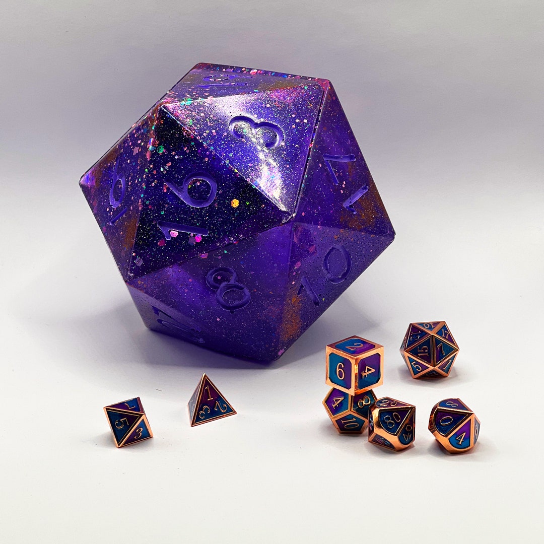 Custom D20 Dice Box DND Gamer Gifts Resin Art Dungeons and Dragons ...