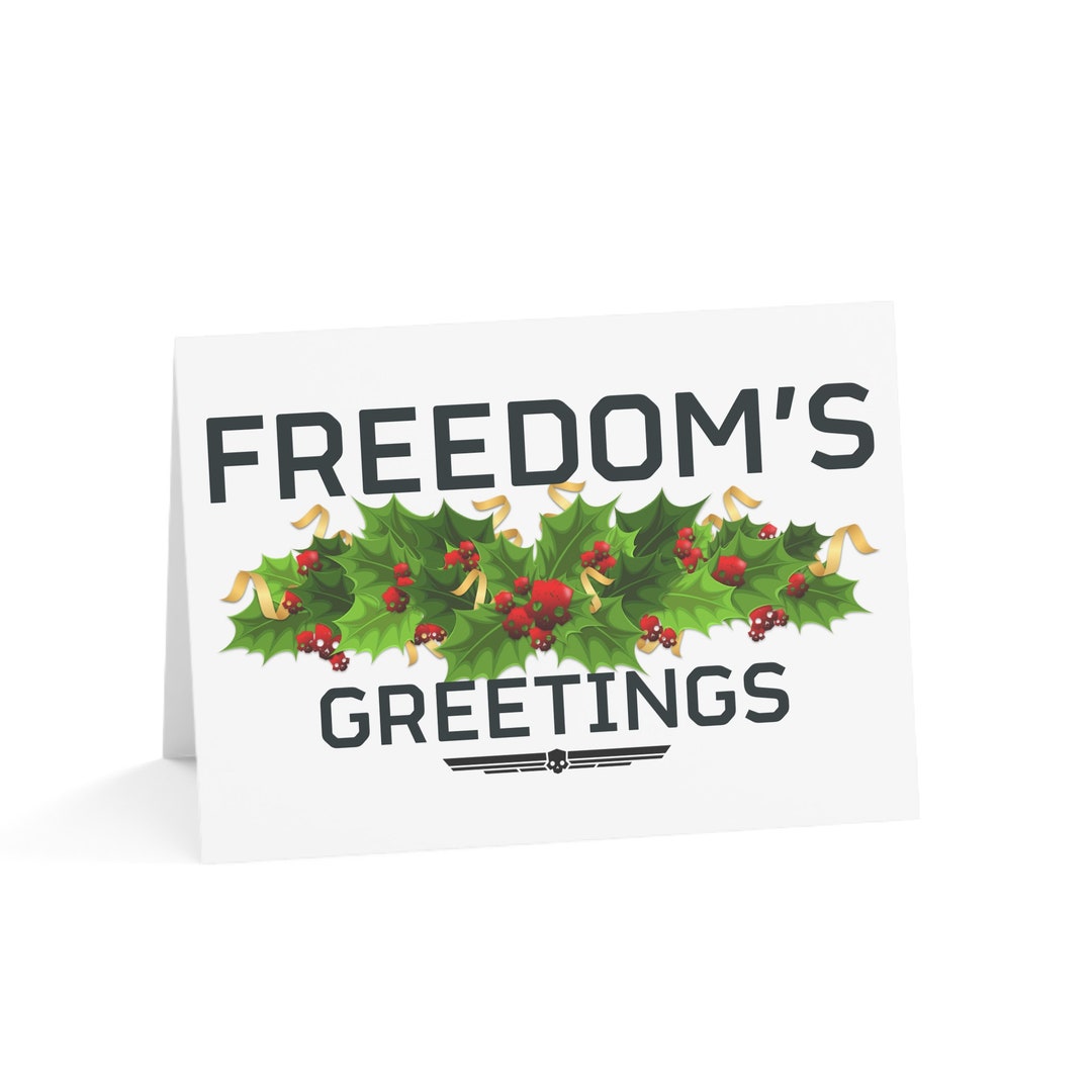 Helldivers 2 Christmas Card - Funny Holiday Card - Freedom's Greetings ...