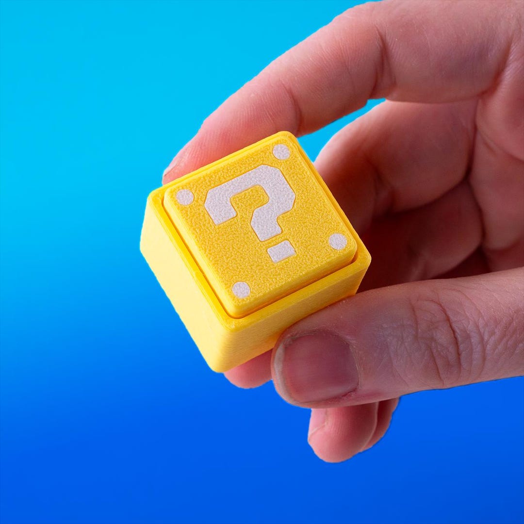 Mario Question Block Fidget Clicker: Gaming Stress Relief Toy - Etsy