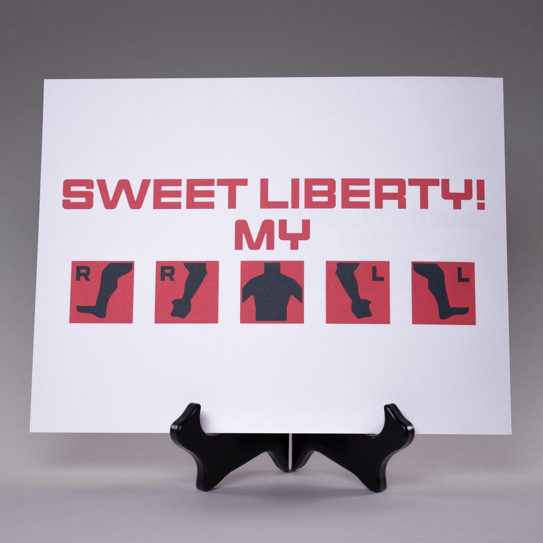 Helldivers 2 "sweet Liberty! My Limbs!" Print | 8.5x11 Gaming Poster ...