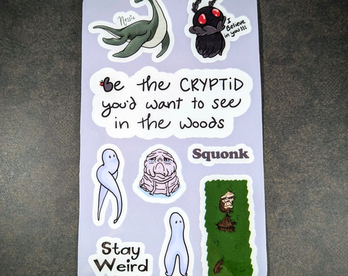 I Brake for Cryptids Bumper Sticker Bigfoot, Funny Bigfoot Car Decal ...