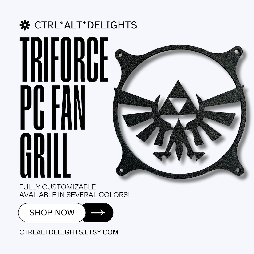 Triforce PC Fan Grill Fan Shroud Custom Fan Grill Legend of Zelda Zelda ...