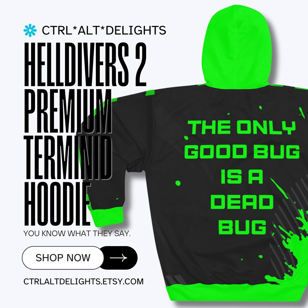 Helldivers 2 Dead Bug Pullover Hoodie Unisex Hoodie Gaming Hoodie Gamer ...