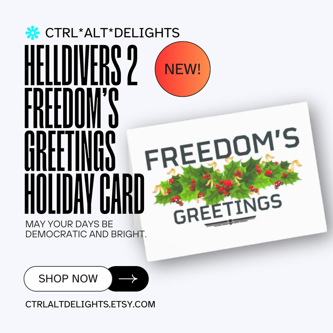 Helldivers 2 Christmas Card Funny Holiday Card Freedom's Greetings ...