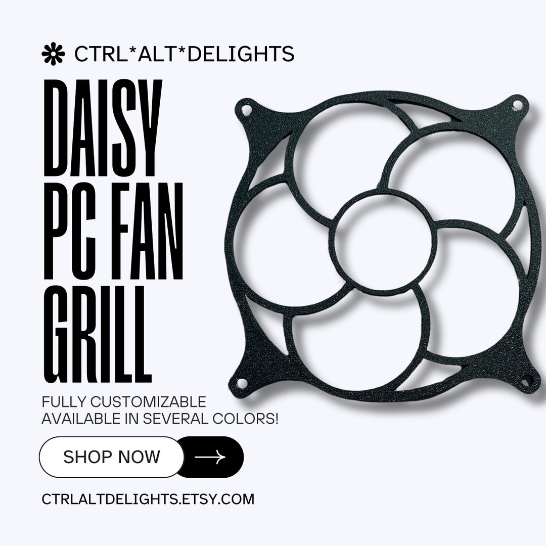 Daisy PC Fan Grill Fan Shroud Custom Fan Cover Cute Fan Grill Flower ...