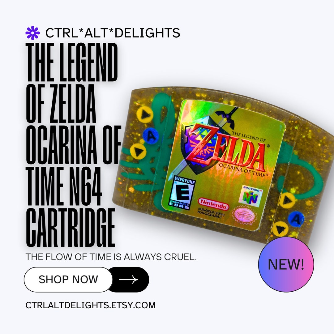 Retro Game Cartridge N64 Games Gamer Gifts Resin Art Nintendo Vintage ...