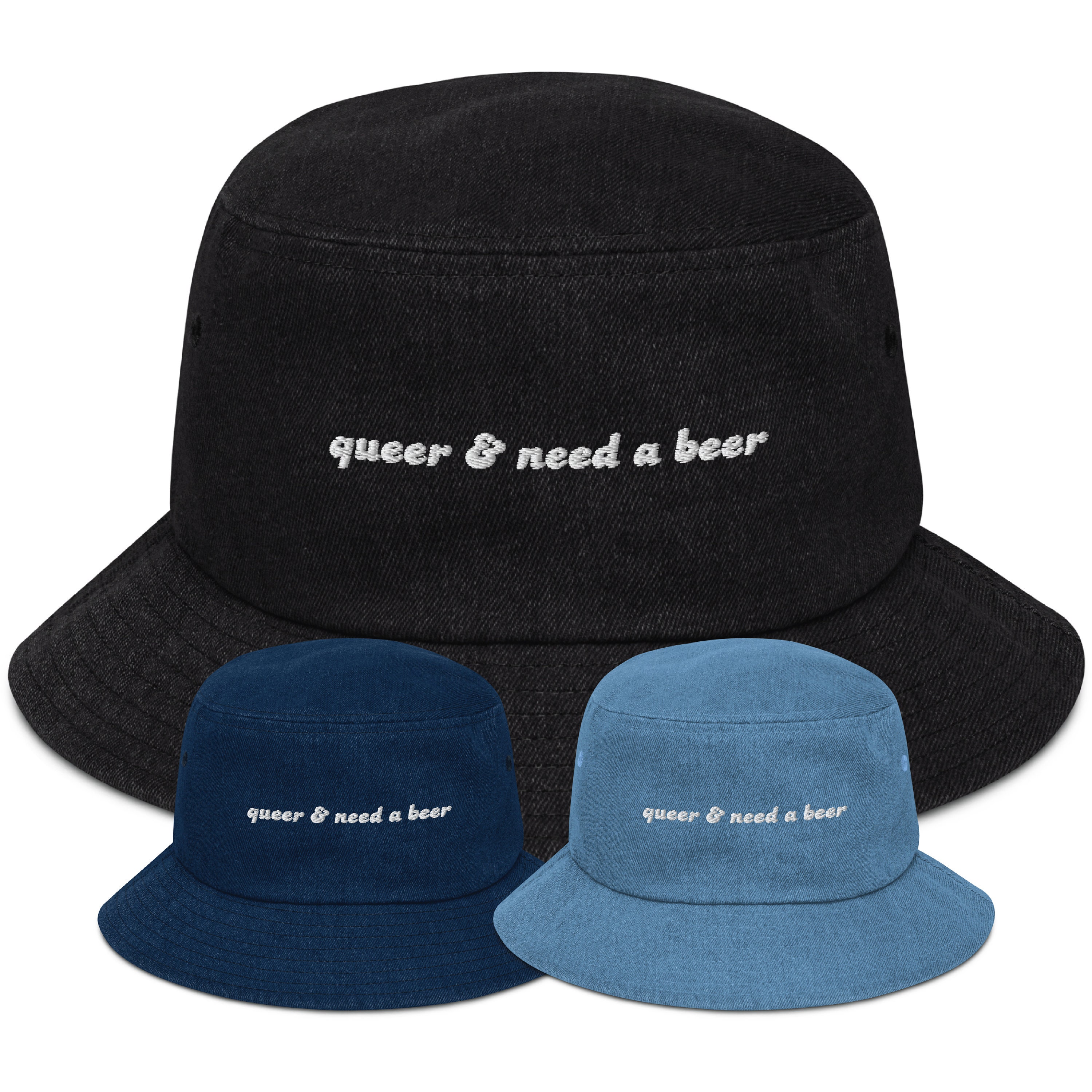 Queer & Need a Beer Bucket Hat Gay Pride Queer Gift NYC - Etsy