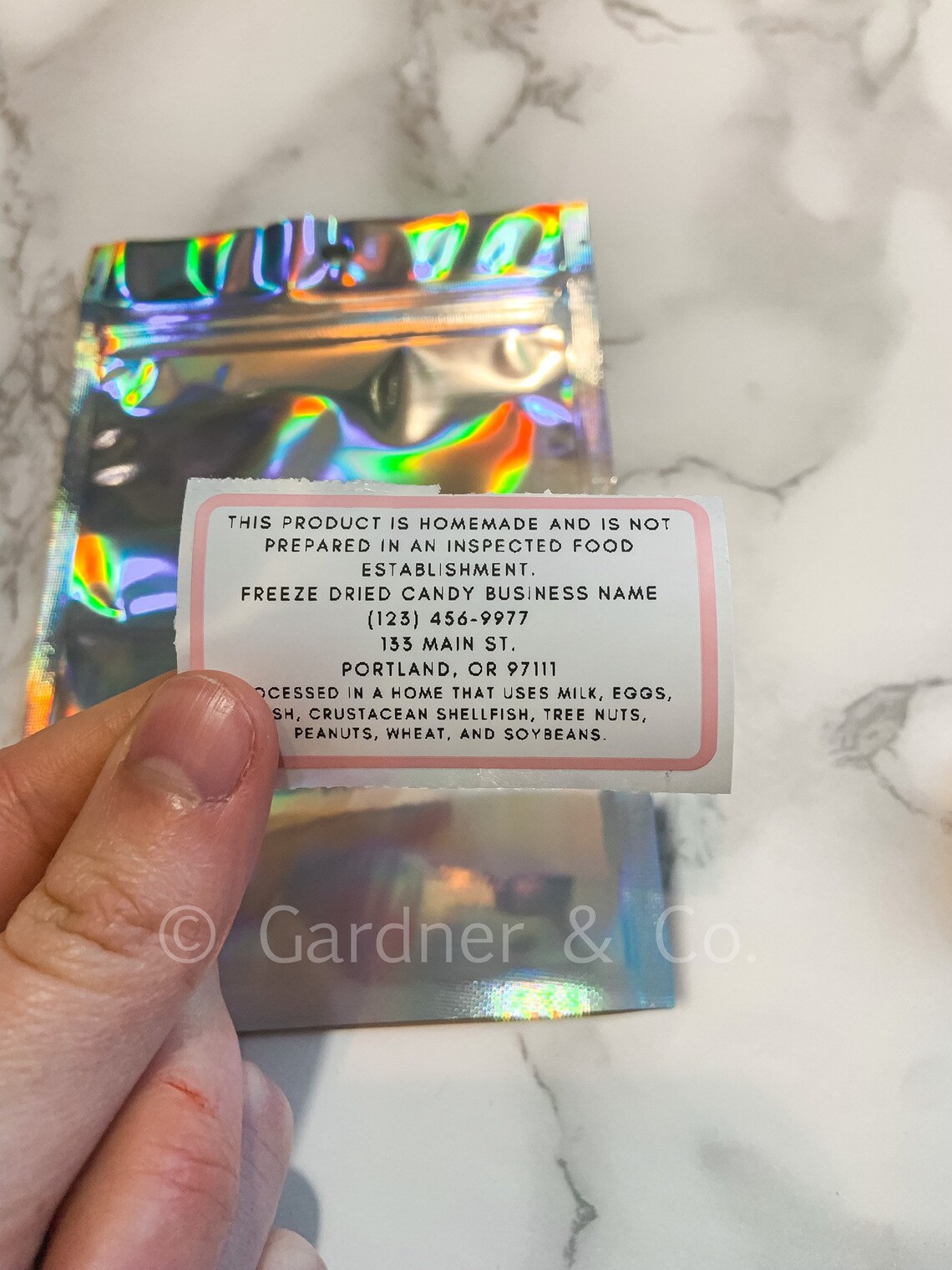 Business Label Cottage Food Law Label Freeze Dried Candy - Etsy