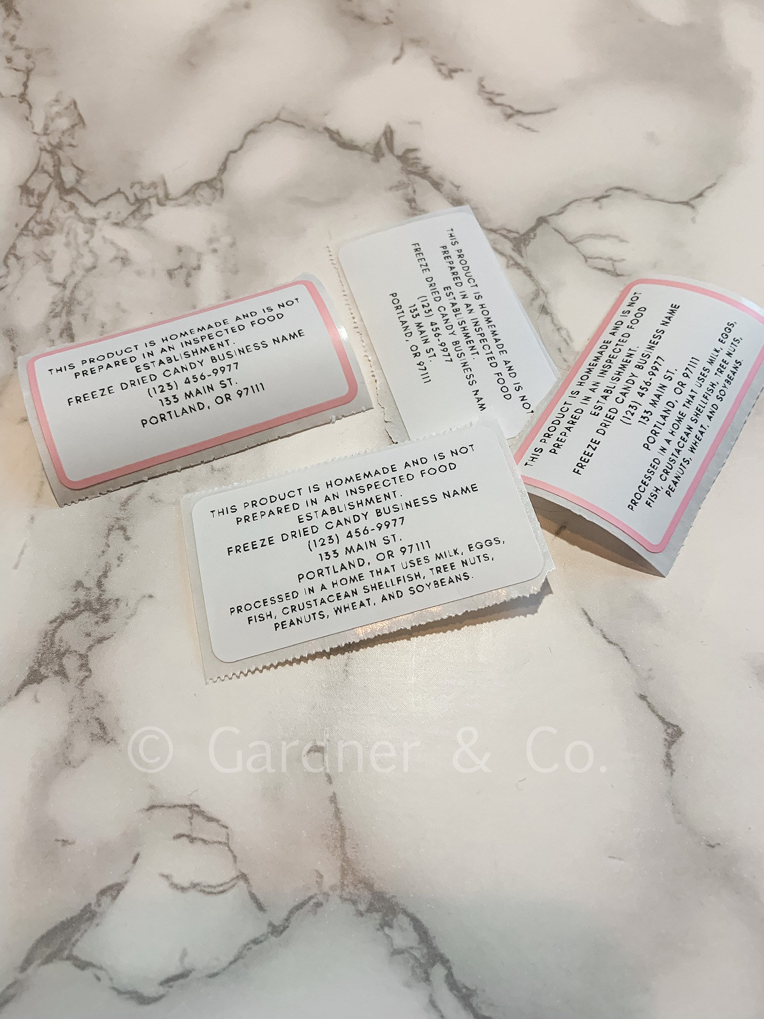 Business Label | Cottage Food Law Label | Freeze Dried Candy Labels ...