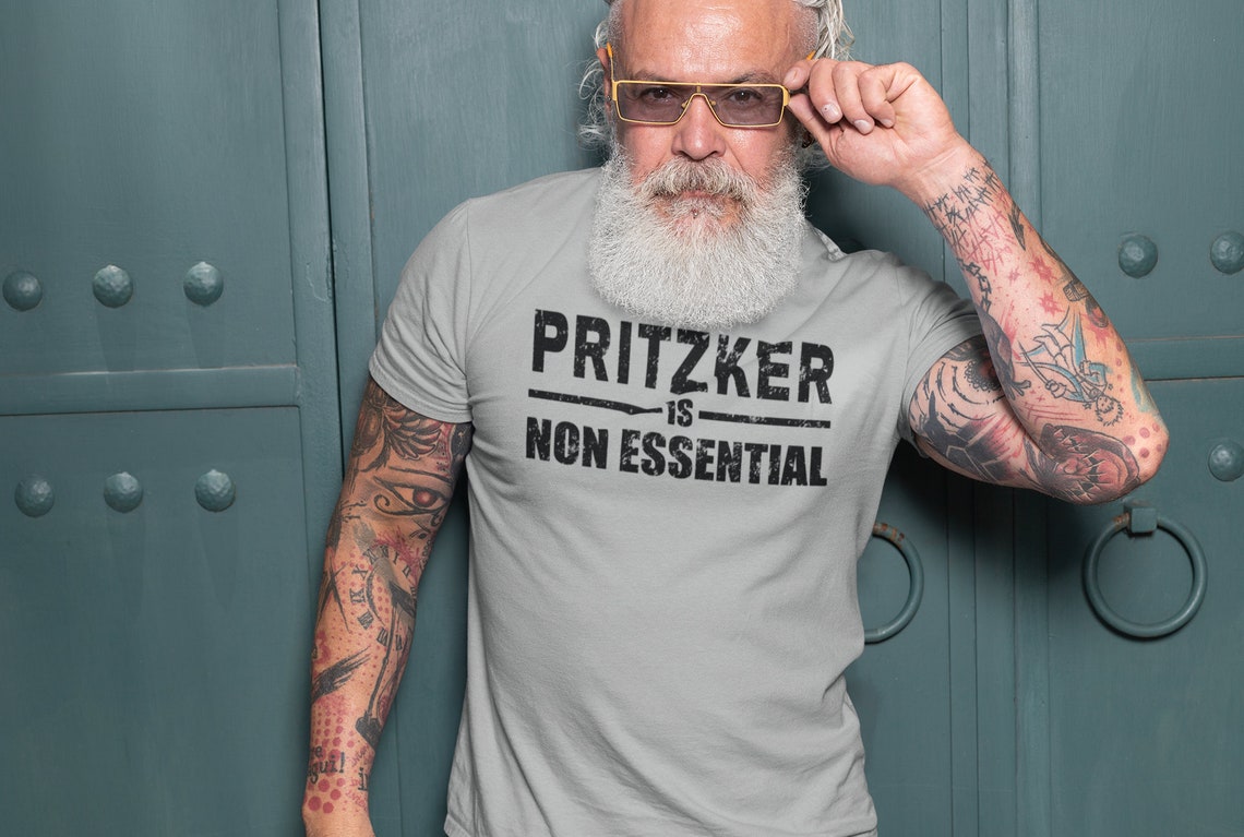 Pritzker is Non Essential T-shirt Anti-jb Pritzker Shirt - Etsy