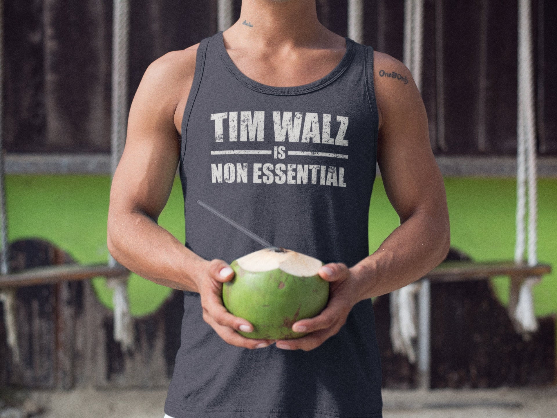 Tim Walz is Non Essential Jersey Tank Anti Walz Newsom Tank - Etsy