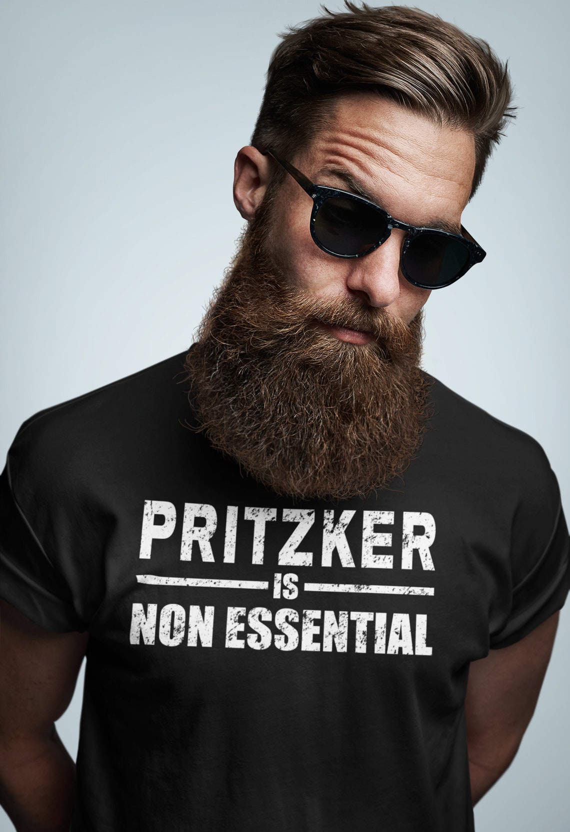 Pritzker is Non Essential T-shirt Anti-jb Pritzker Shirt - Etsy