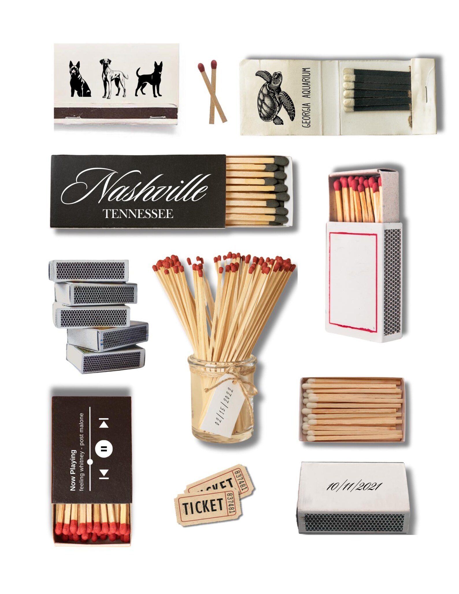 Custom Matchbook Print, Anniversary Gift, Personalized Digital ...